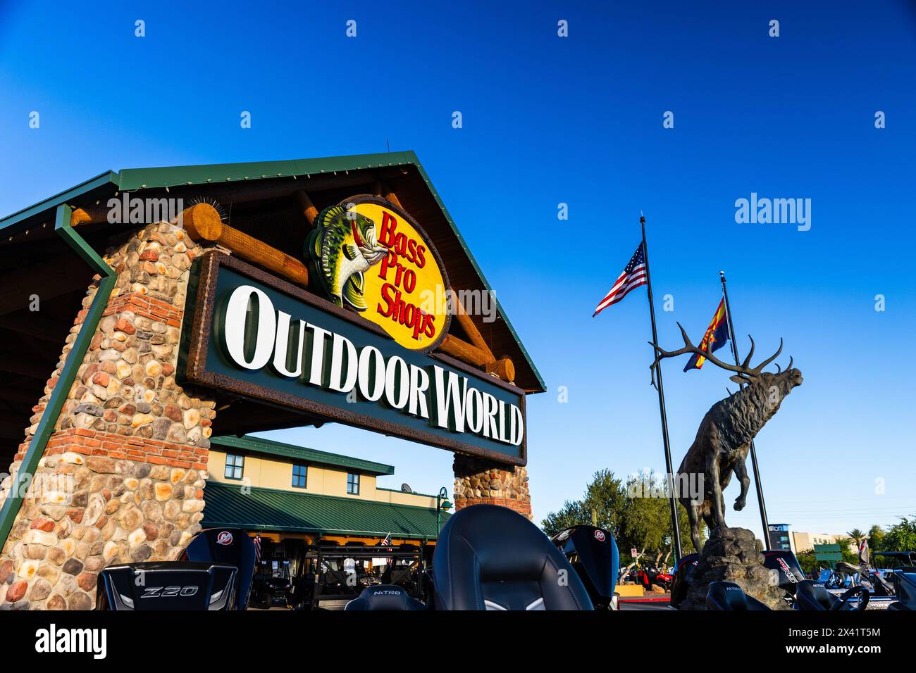 Glendale, AZ - April 7, 2024: Bass Pros Shops is a chain known for its ...