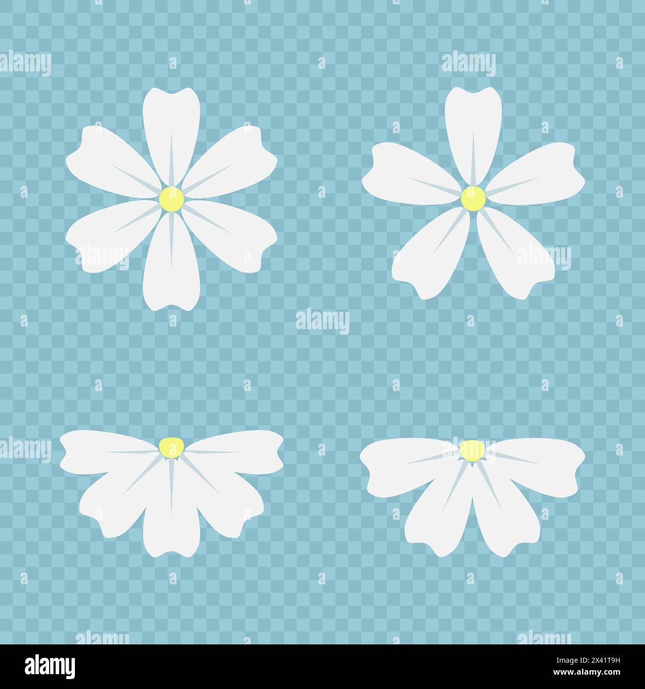 Camomile icon set. White daisy chamomile vector illustration Stock ...