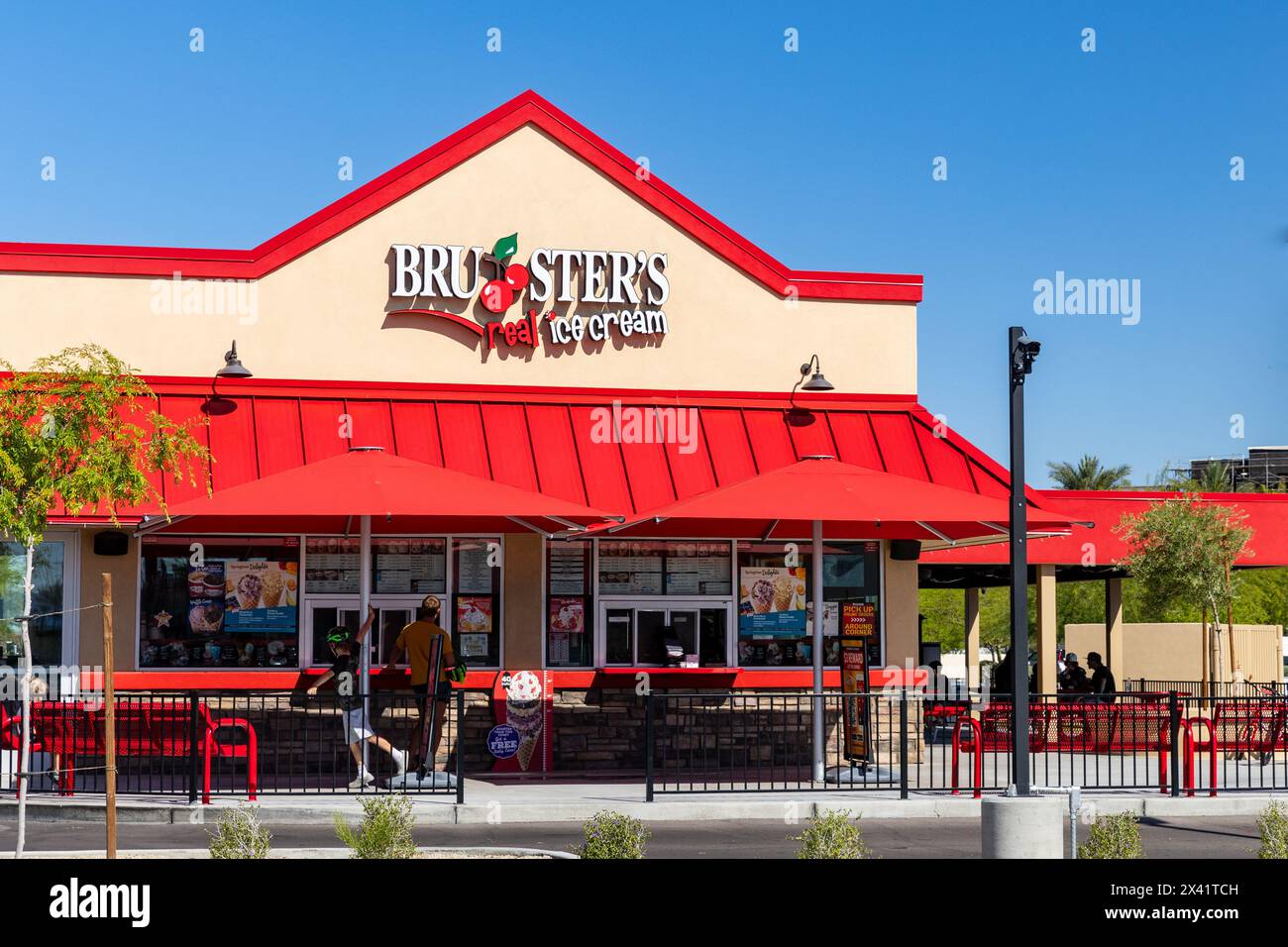 Glendale, AZ - April 7, 2024: Bruster's Real Ice Cream is a chain of ...