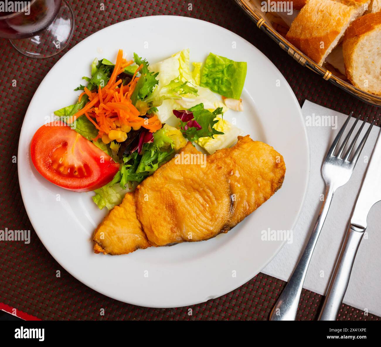 Delicious fried fish, typical andalusian food. Spanish dish with ...