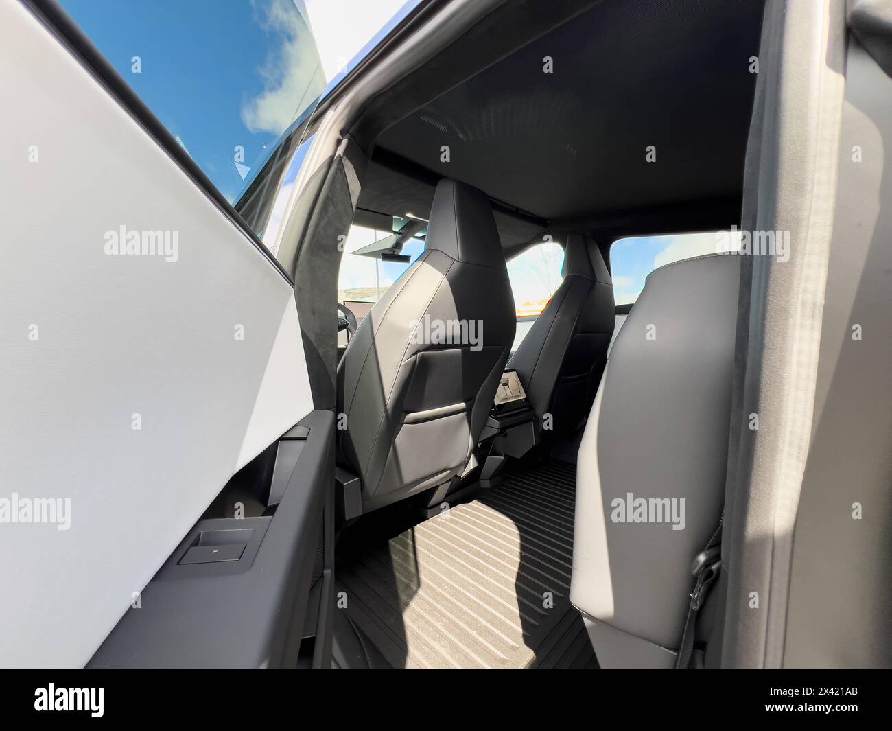 Tesla cybertruck interior hi-res stock photography and images - Alamy