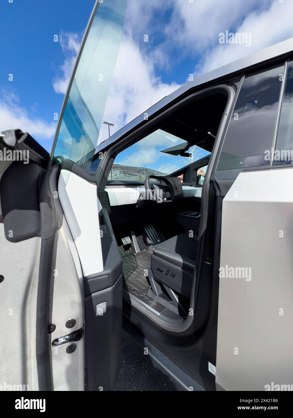Tesla cybertruck interior hi-res stock photography and images - Alamy