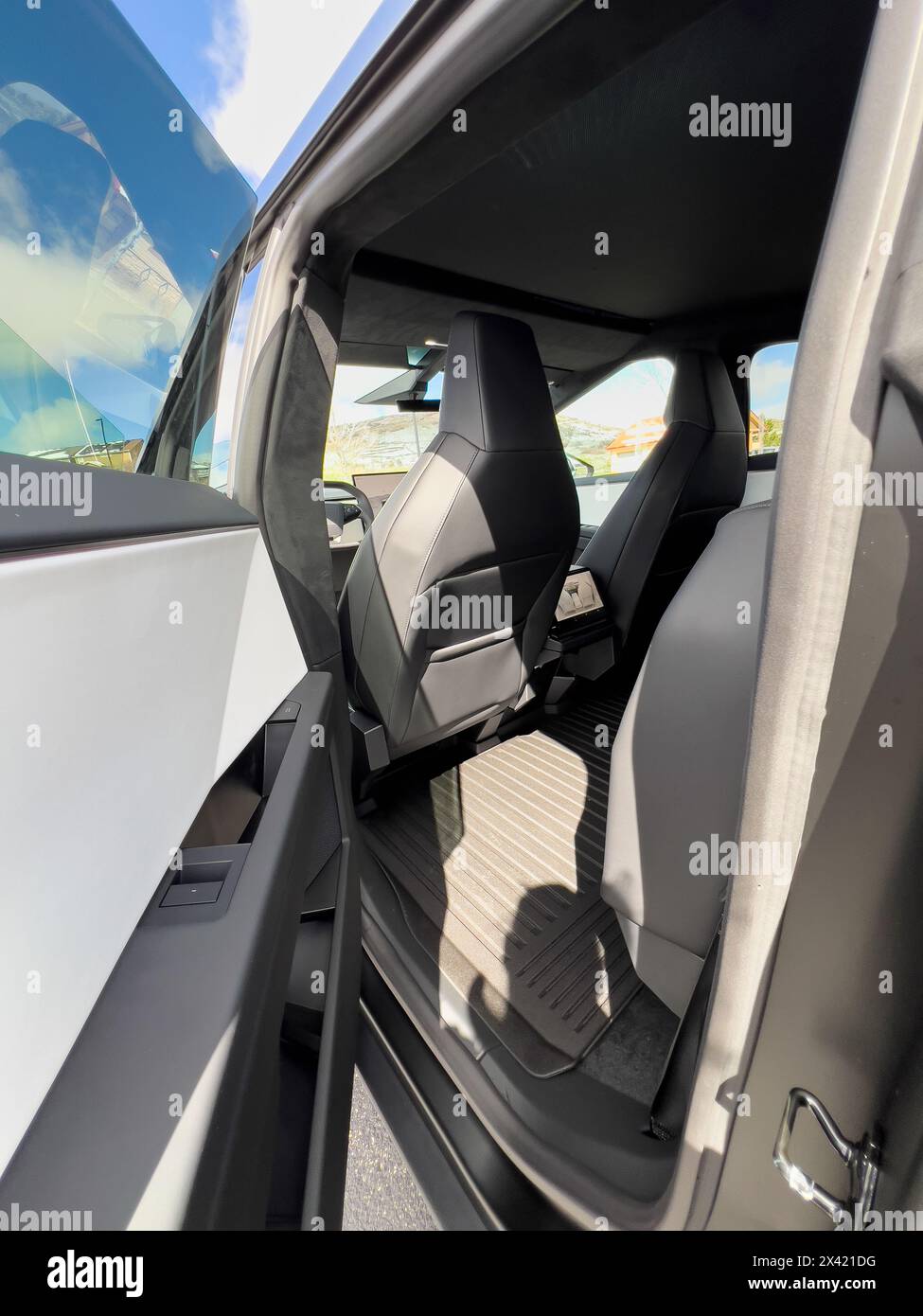 Tesla cybertruck interior hi-res stock photography and images - Alamy