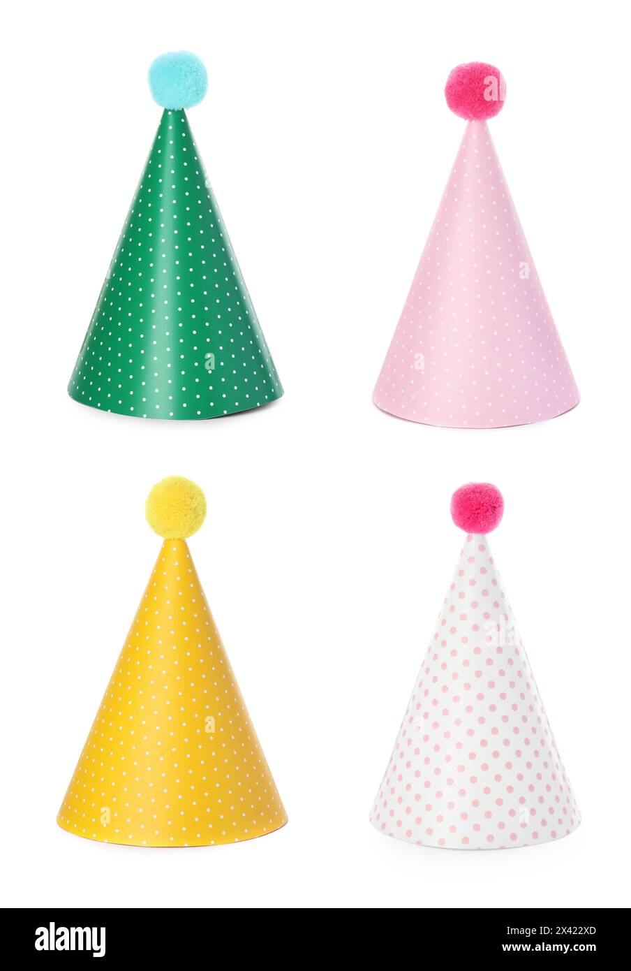 Set birthday party hats Cut Out Stock Images & Pictures - Alamy