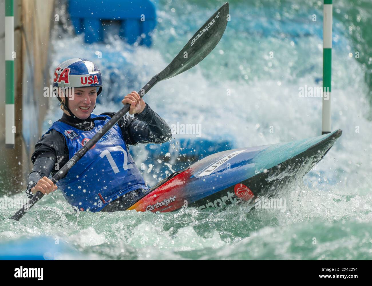 April 26, 2024: Evy Leibfarth (12) during US Olympic Womens Kayak Team ...