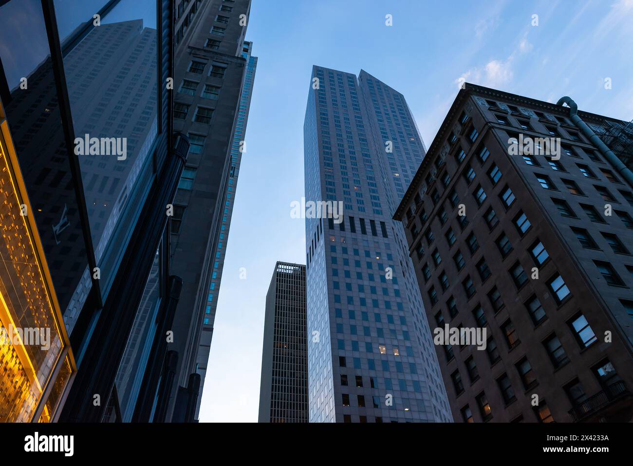 Chicago, Illinois - United States - April 24th, 2024: Blue hour in ...