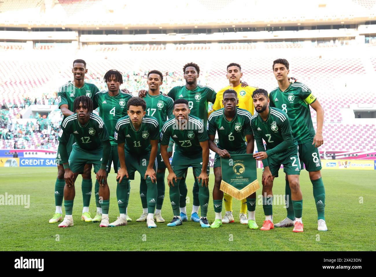 Doha, Qatar. 26th Apr, 2024. Saudi Arabia team group line-up (KSA ...