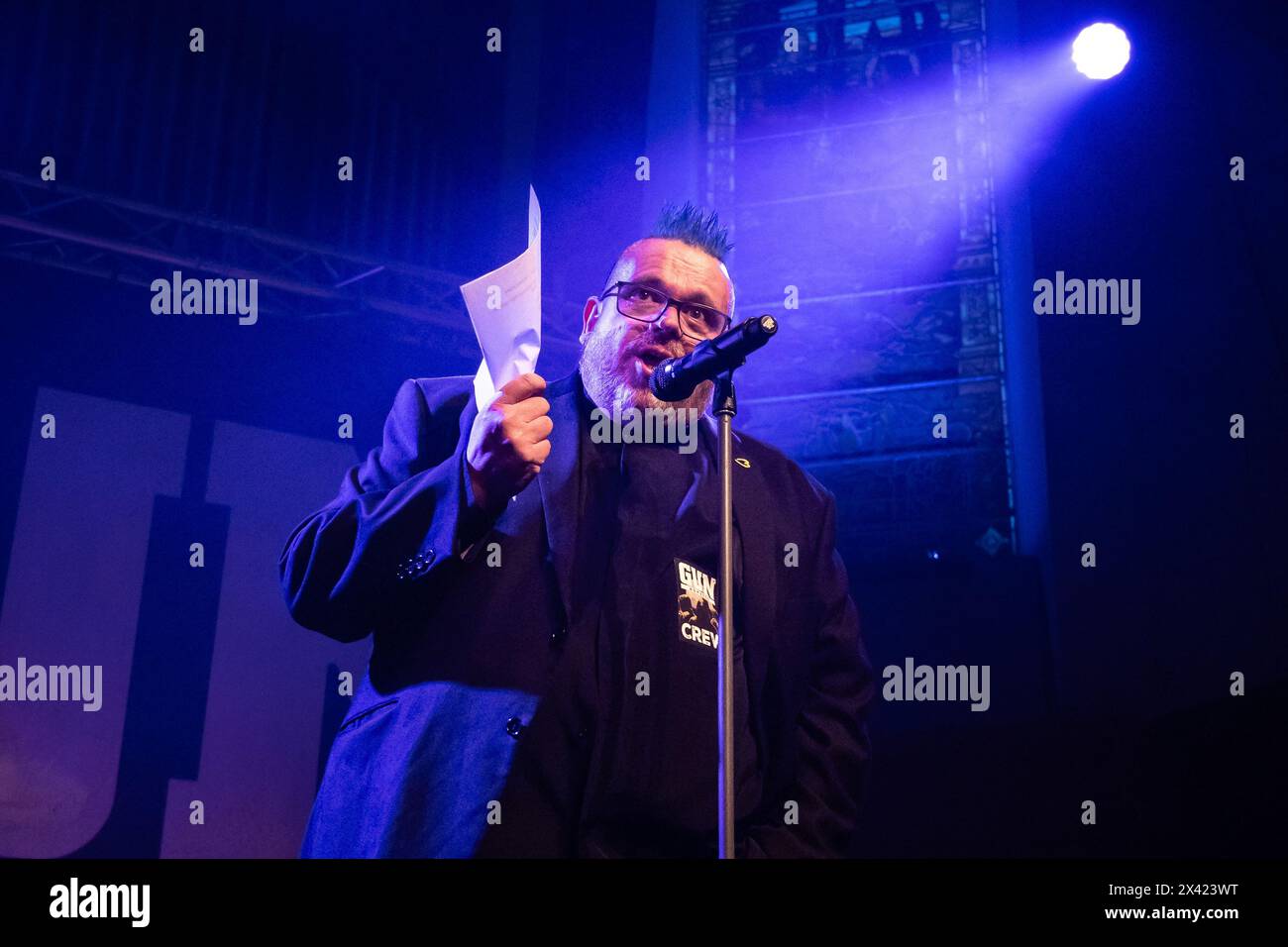 Jim Gellatly Announcing Gun at Saint Lukes in Glasgow on the 26th April ...