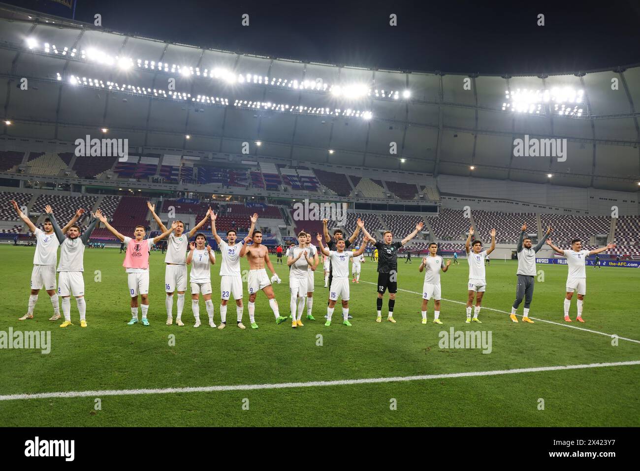 Doha, Qatar. 26th Apr, 2024. U23 U23 Uzbekistan team group (UZB ...