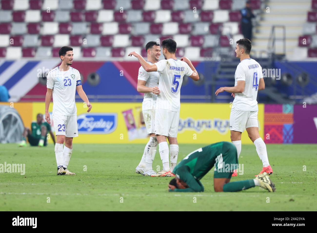 Doha, Qatar. 26th Apr, 2024. U23 U23 Uzbekistan team group (UZB ...