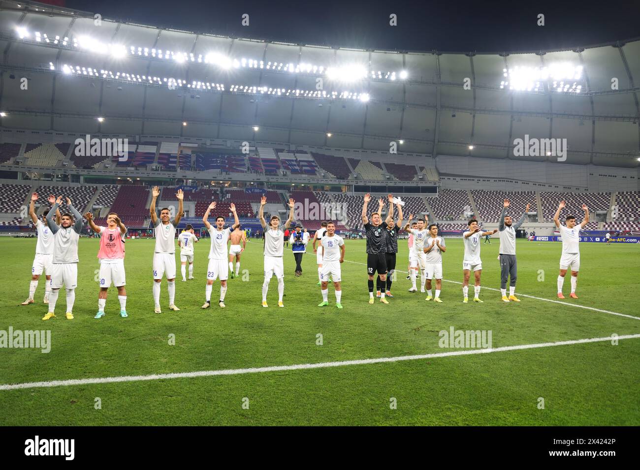 Doha, Qatar. 26th Apr, 2024. U23 U23 Uzbekistan team group (UZB ...