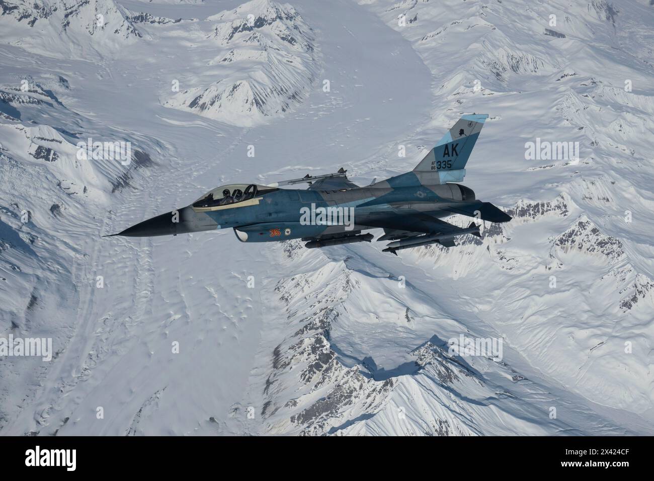 A U.S. Air Force F-16 Fighting Falcon, assigned to the 354th Fighter ...