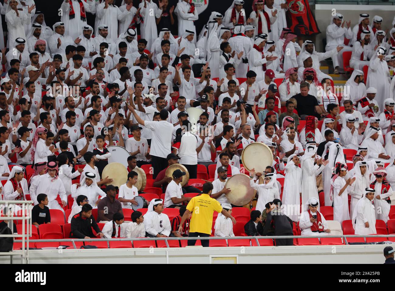 Doha, Qatar. 28th Apr, 2024. fans Football/Soccer : the EXPO Stars League (Qatar Stars League ...