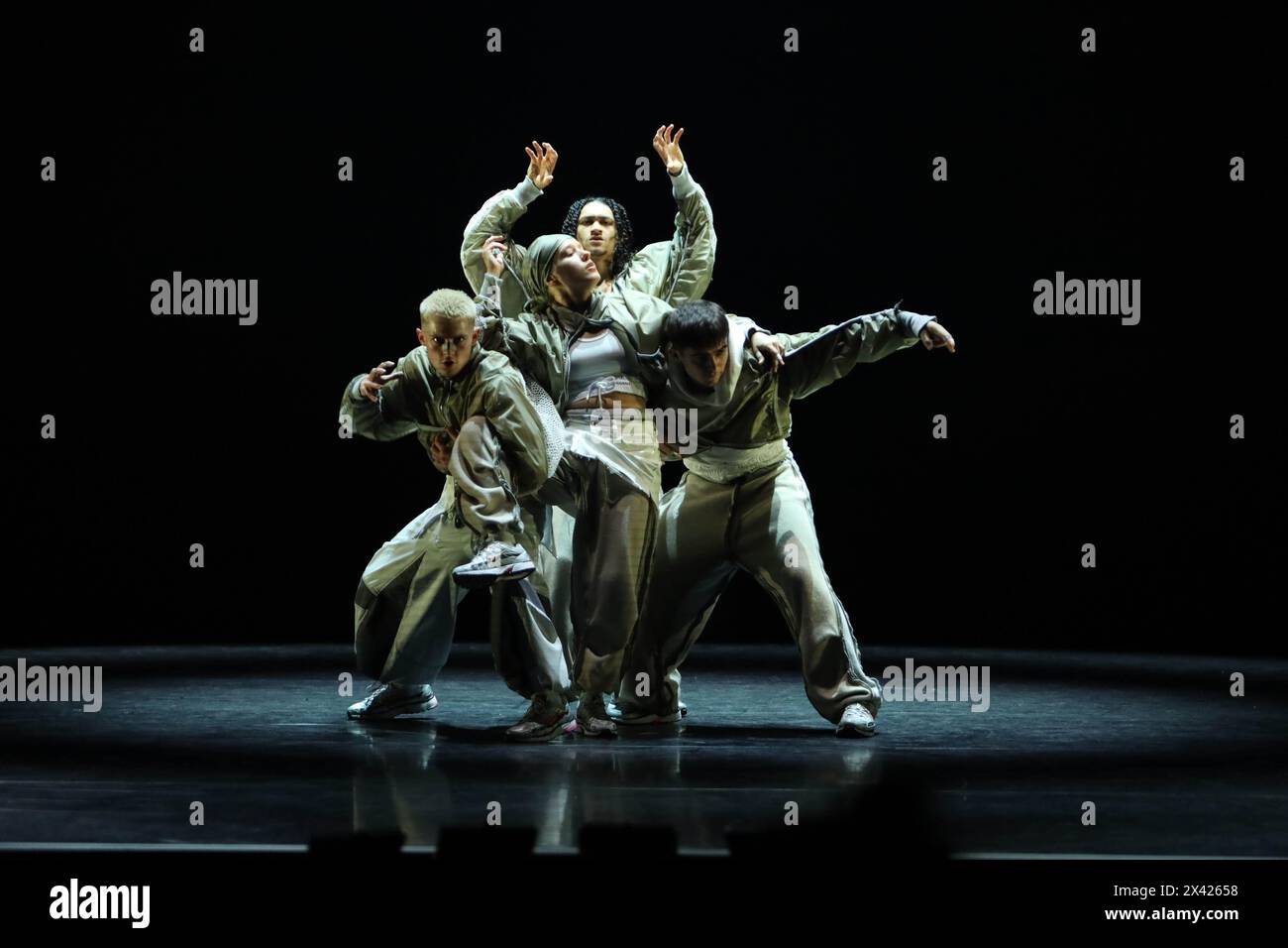 Khaleb Brooks giving inspirational winning speech Stock Photo - Alamy