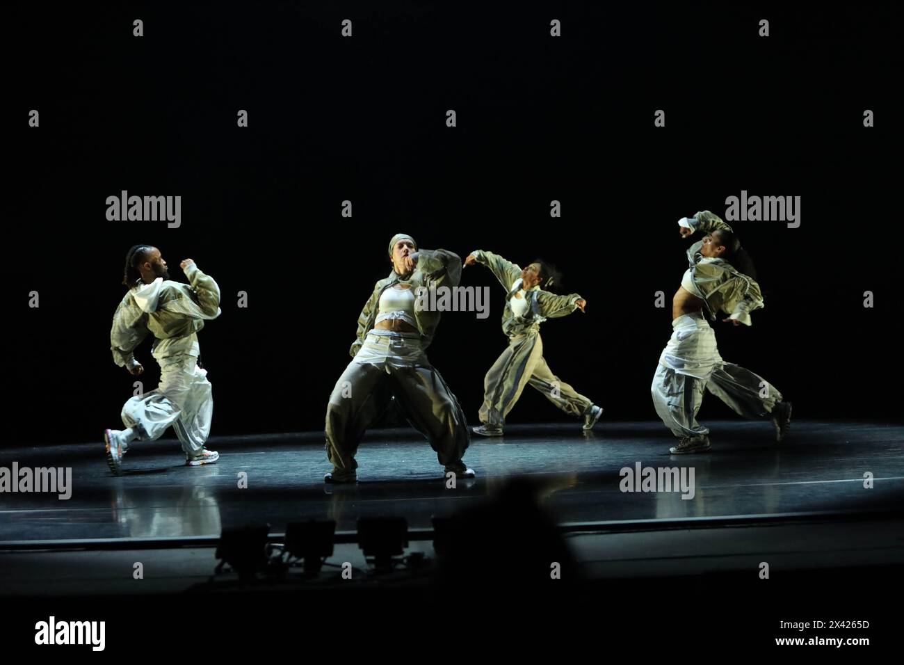 Khaleb Brooks giving inspirational winning speech Stock Photo - Alamy