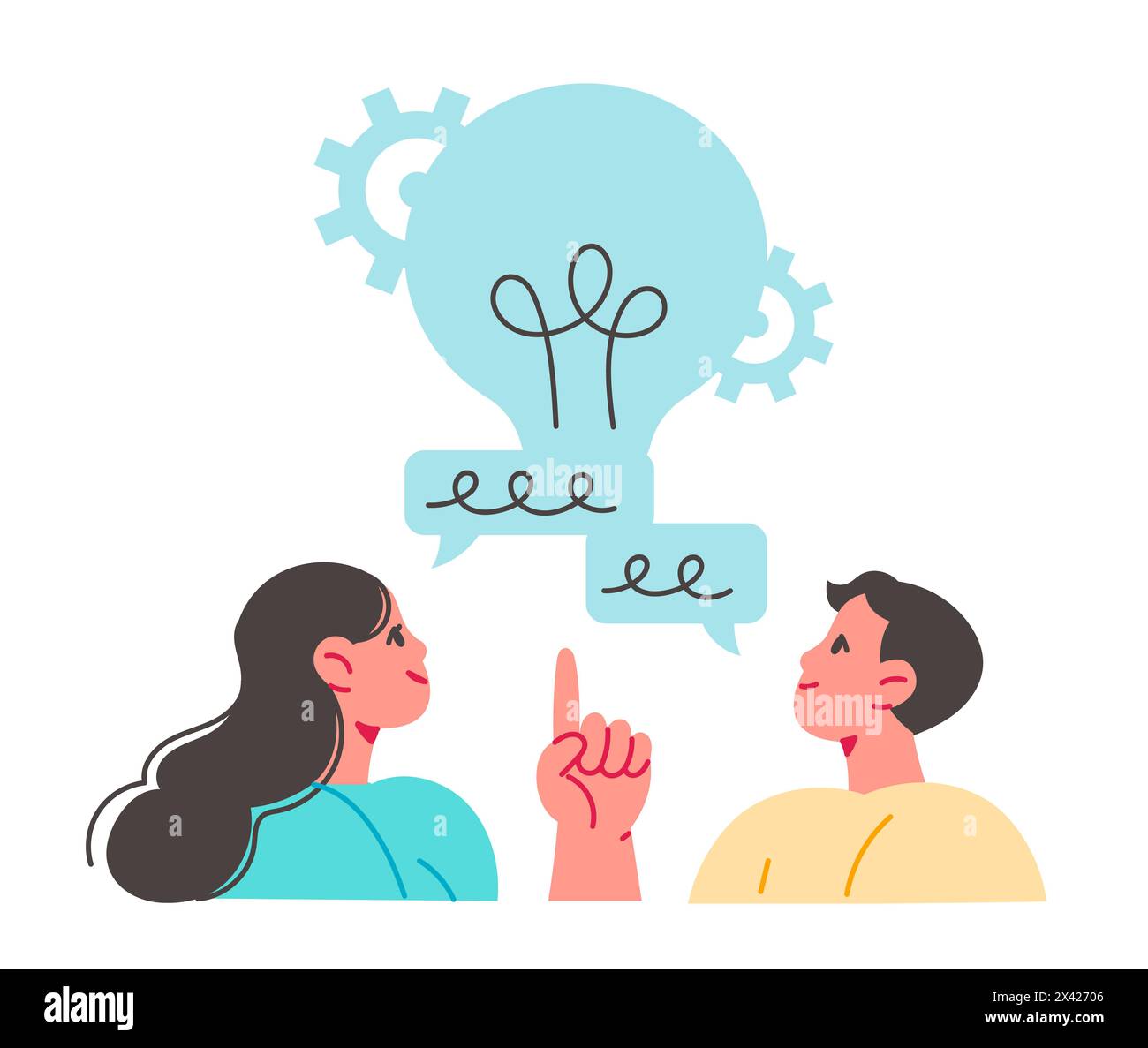 Discussing together Stock Vector Images - Alamy