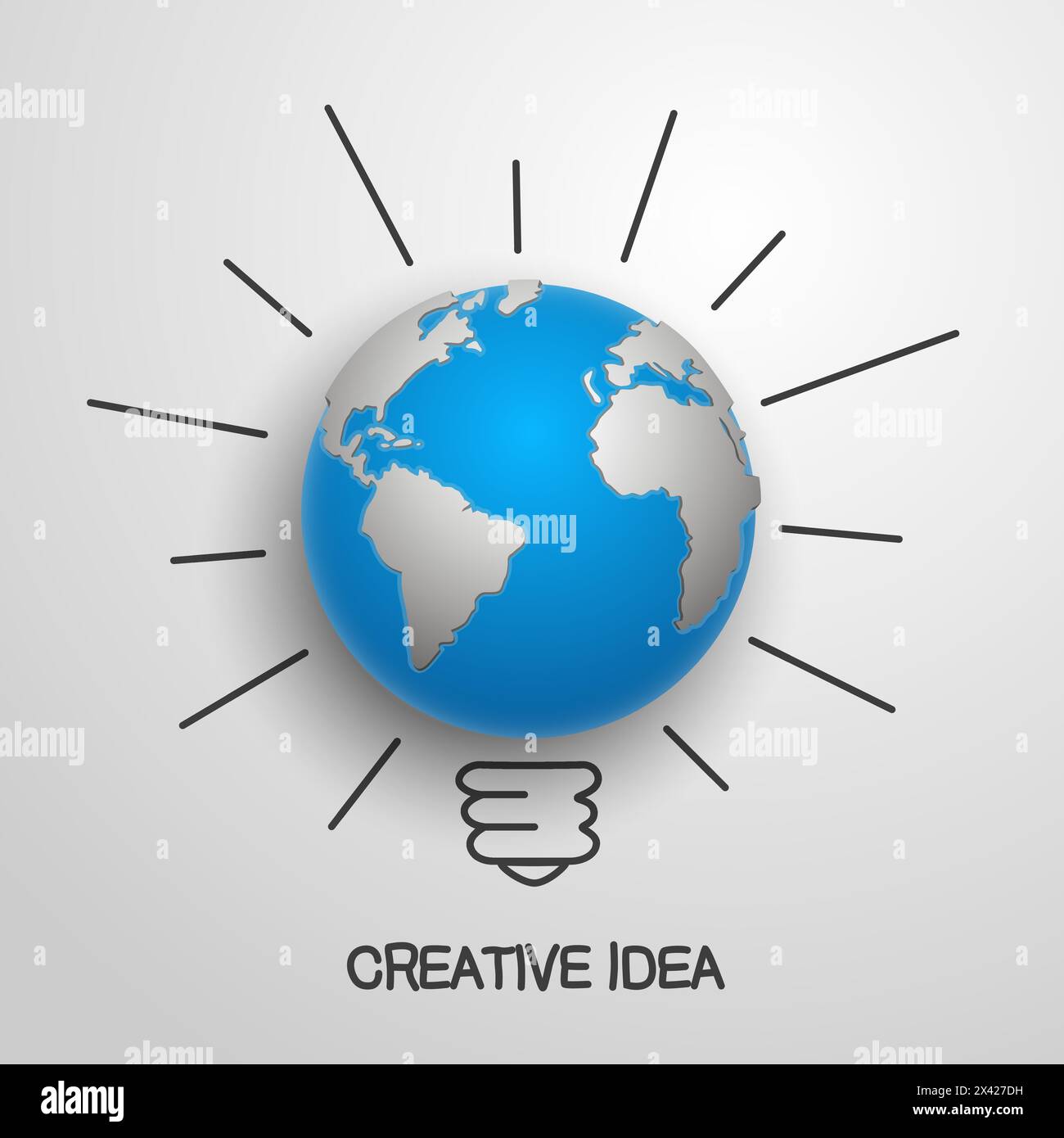 Creative idea earth art creative. Vector illustration Stock Vector ...