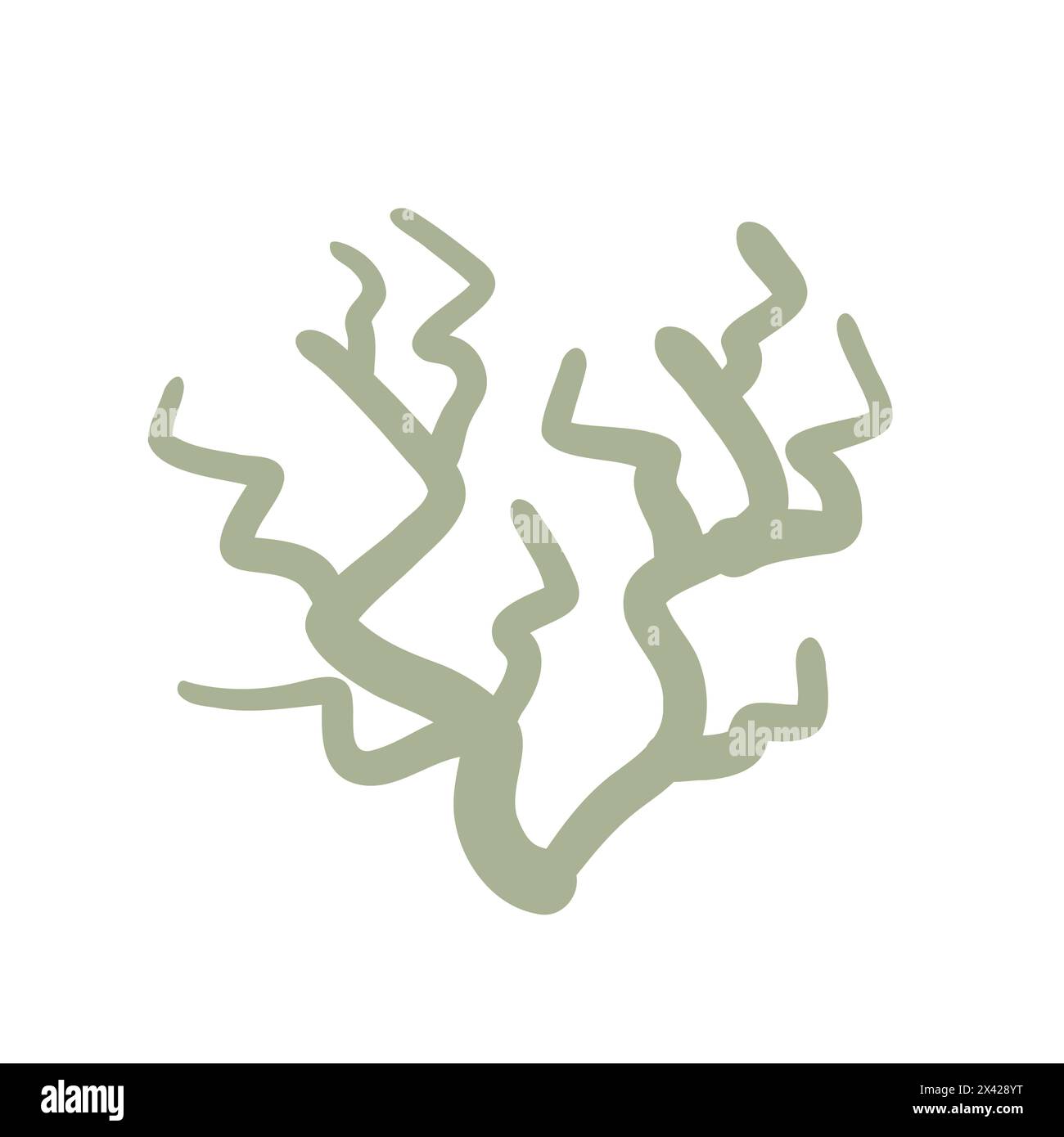 Coral green reef icon isolated on white background. Ecology ...
