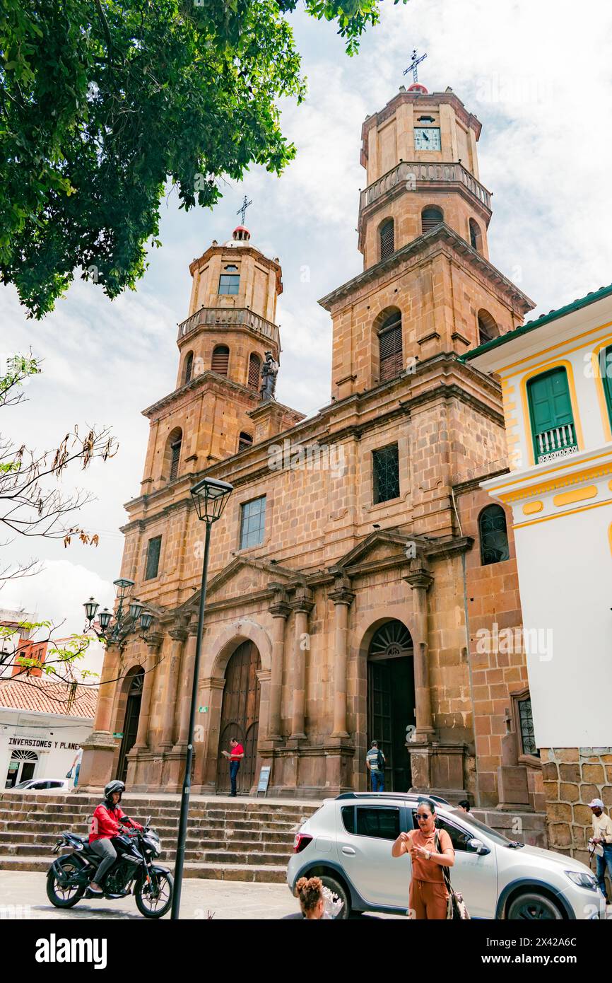 San Gil, Santander, Colombia, April 26, 2024, cityscape with the main ...