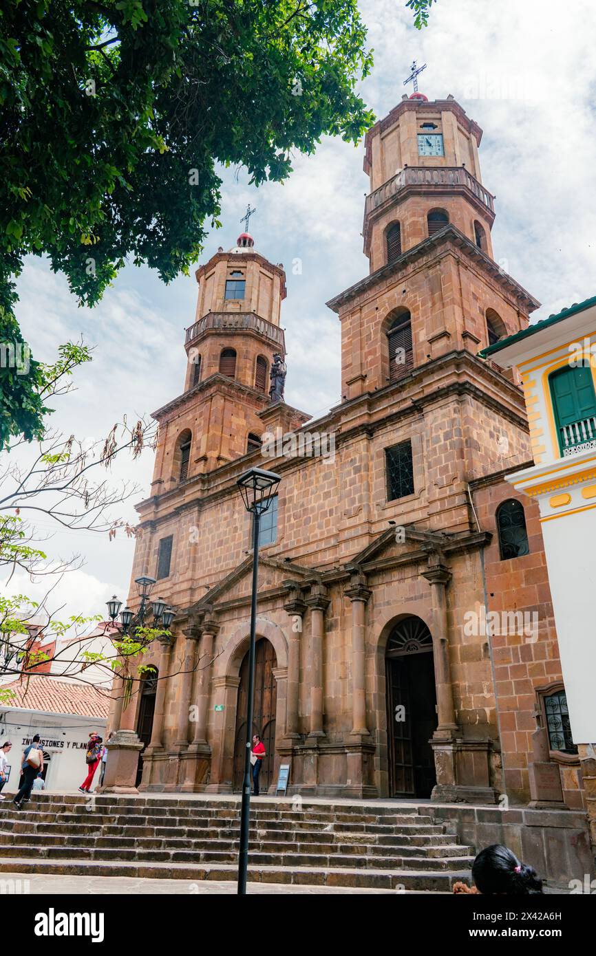 San Gil, Santander, Colombia, April 26, 2024, cityscape with the main ...