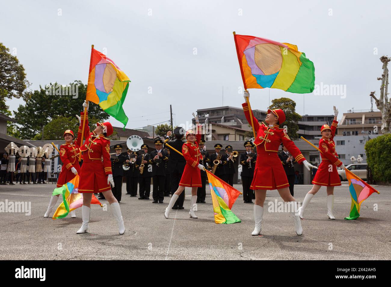 Tokyo, Japan. 29th Apr, 2024. Tokyo Fire Department Band put on a ...