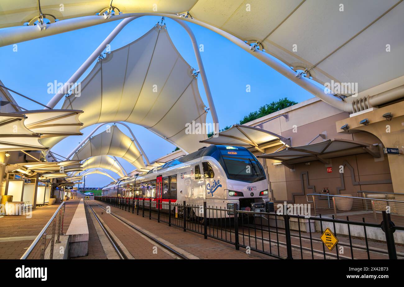 Dallas, Texas - April 8, 2024: TEXRail train for Fort Worth at Dallas ...