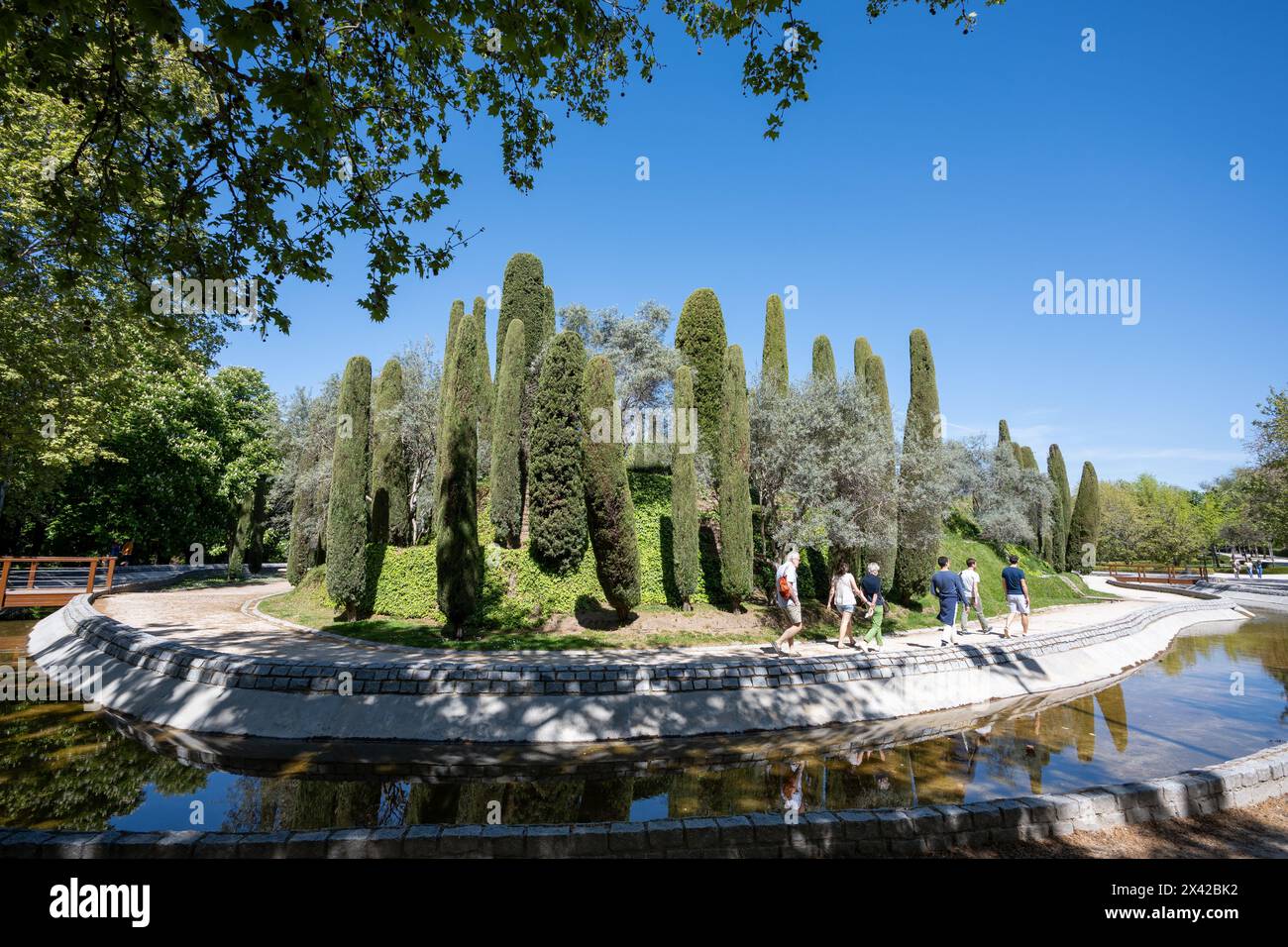 Madrid, Spain - April 13, 2024 - Forest of Remembrance in El Retiro ...