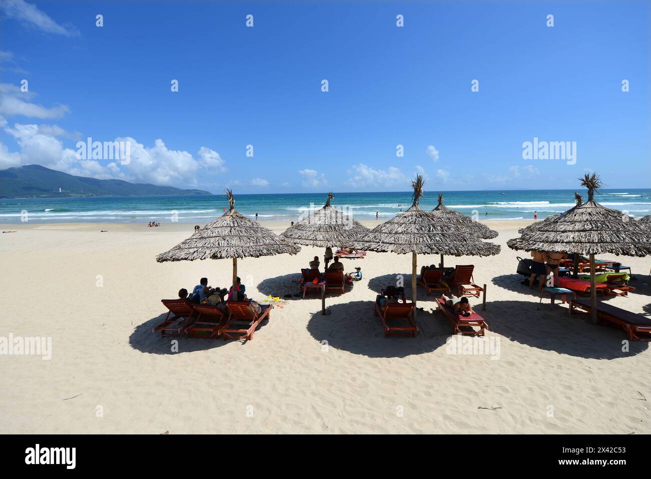 The beautiful long white sand beach in Da Nang, Vietnam Stock Photo - Alamy
