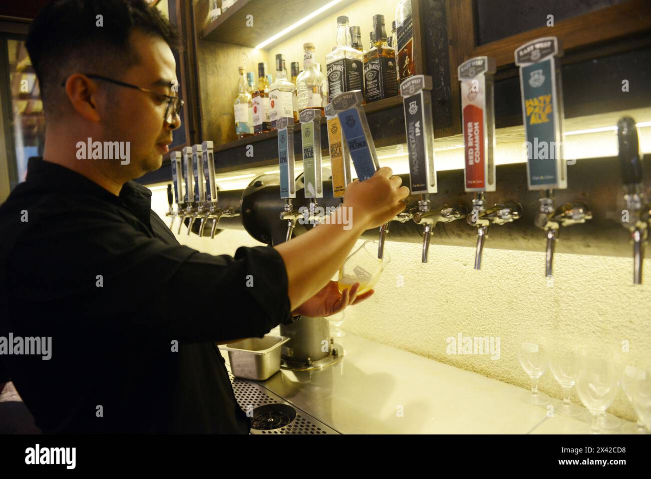 The East West Brewery Taproom & restaurant by the beach in Da Nang ...