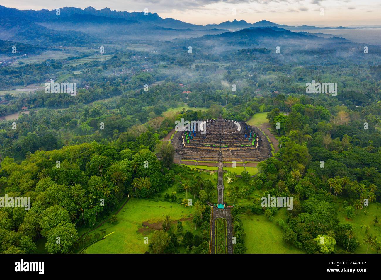 Borobudur indonesia aerial hi-res stock photography and images - Alamy