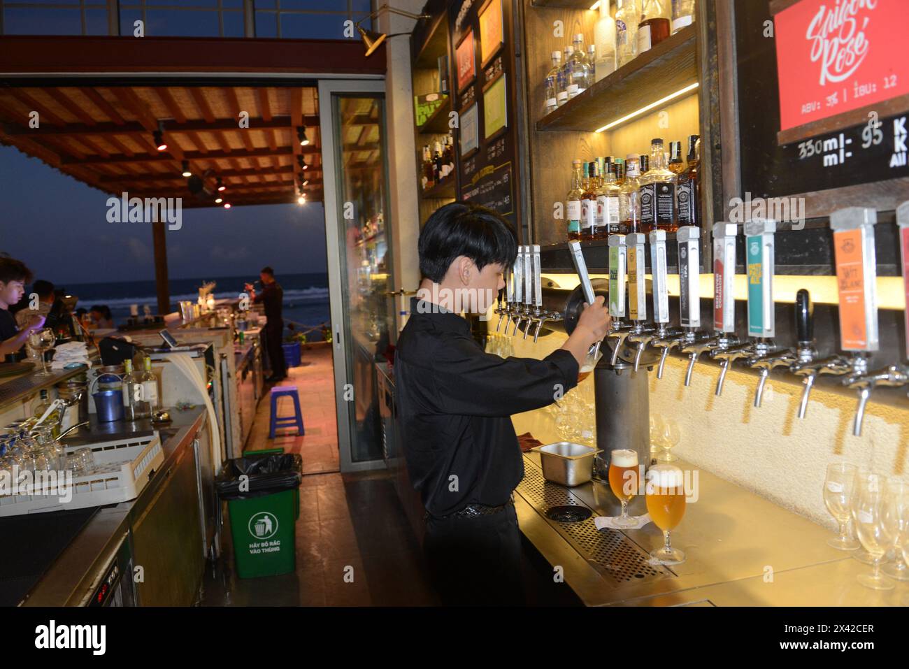 The East West Brewery Taproom & restaurant by the beach in Da Nang ...