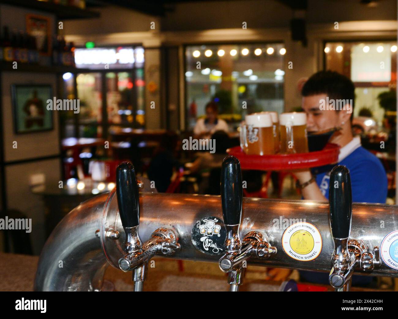 The 5 Elements Brew Co. Taproom in Da Nang, Vietnam Stock Photo - Alamy