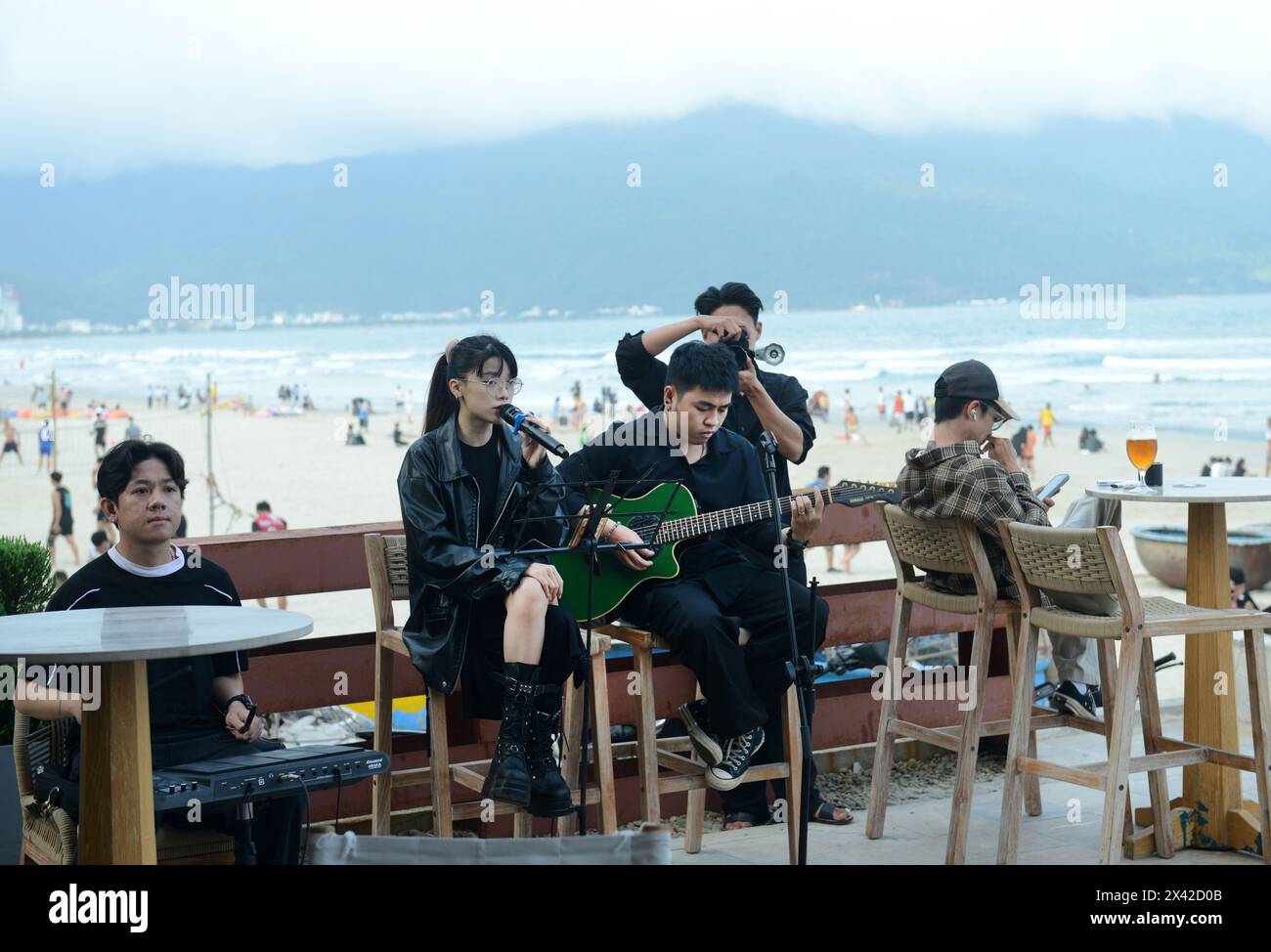 A local band performing at the East West Brewery Taproom & restaurant ...