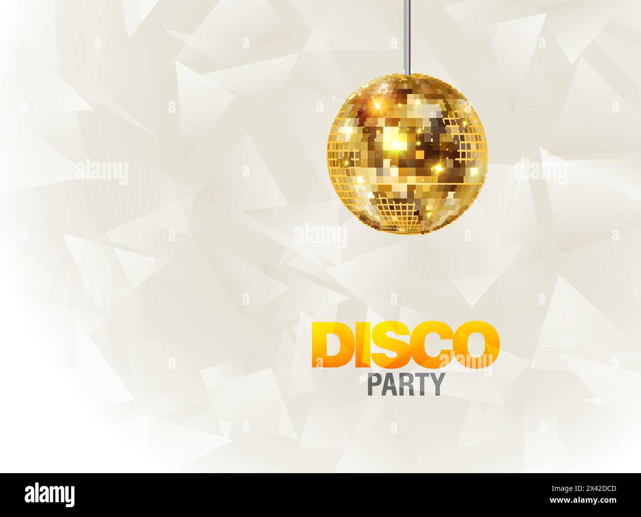Disco dance party background flyer poster. Vector party template design ...