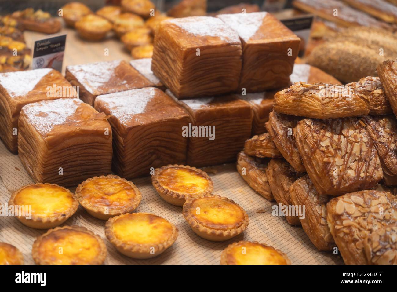 Kuala Lumpur, Malaysia - April 14,2024 : Assorted egg tarts and ...