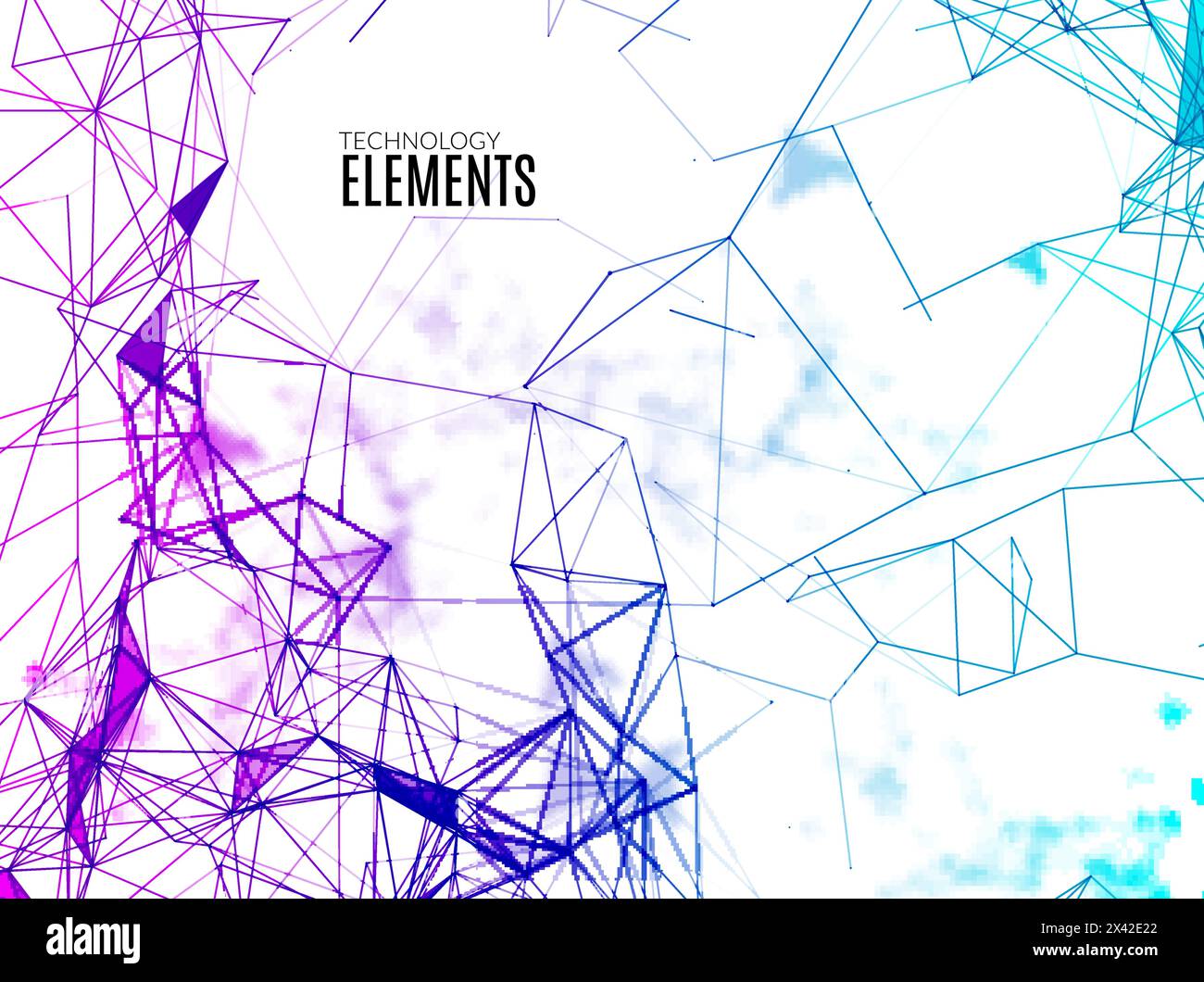 Abstract polygonal techno background. Futuristic style card. Business ...