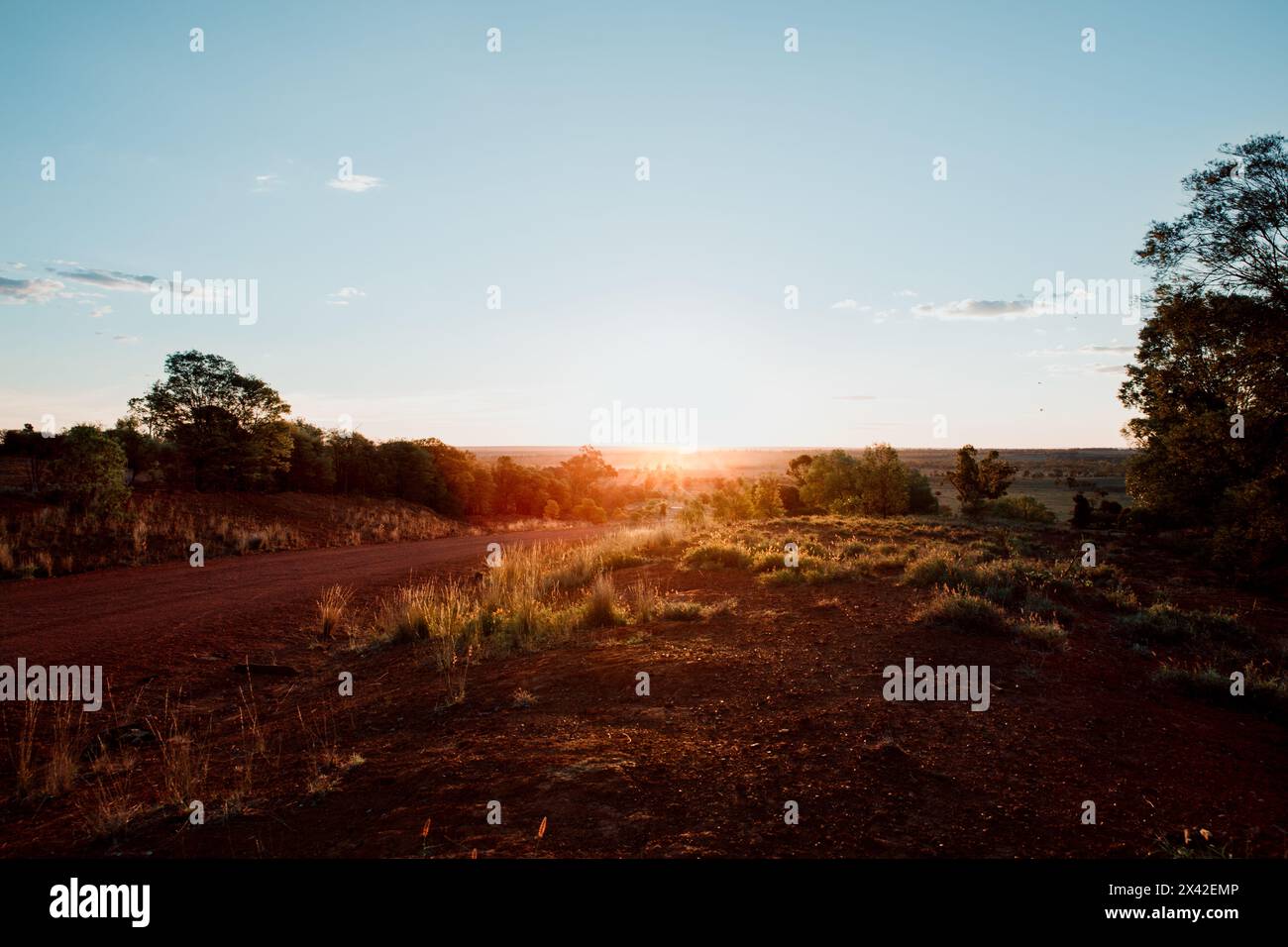Country Dirt Road Sunset Roma Queensland Australia Stock Photo - Alamy