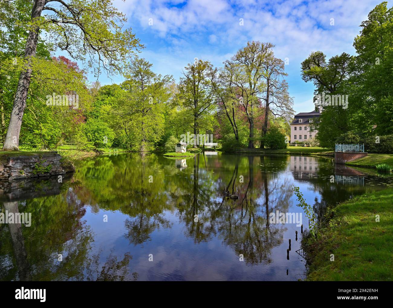 26 April 2024, Brandenburg, Cottbus: The Branitz Park of the Prince ...