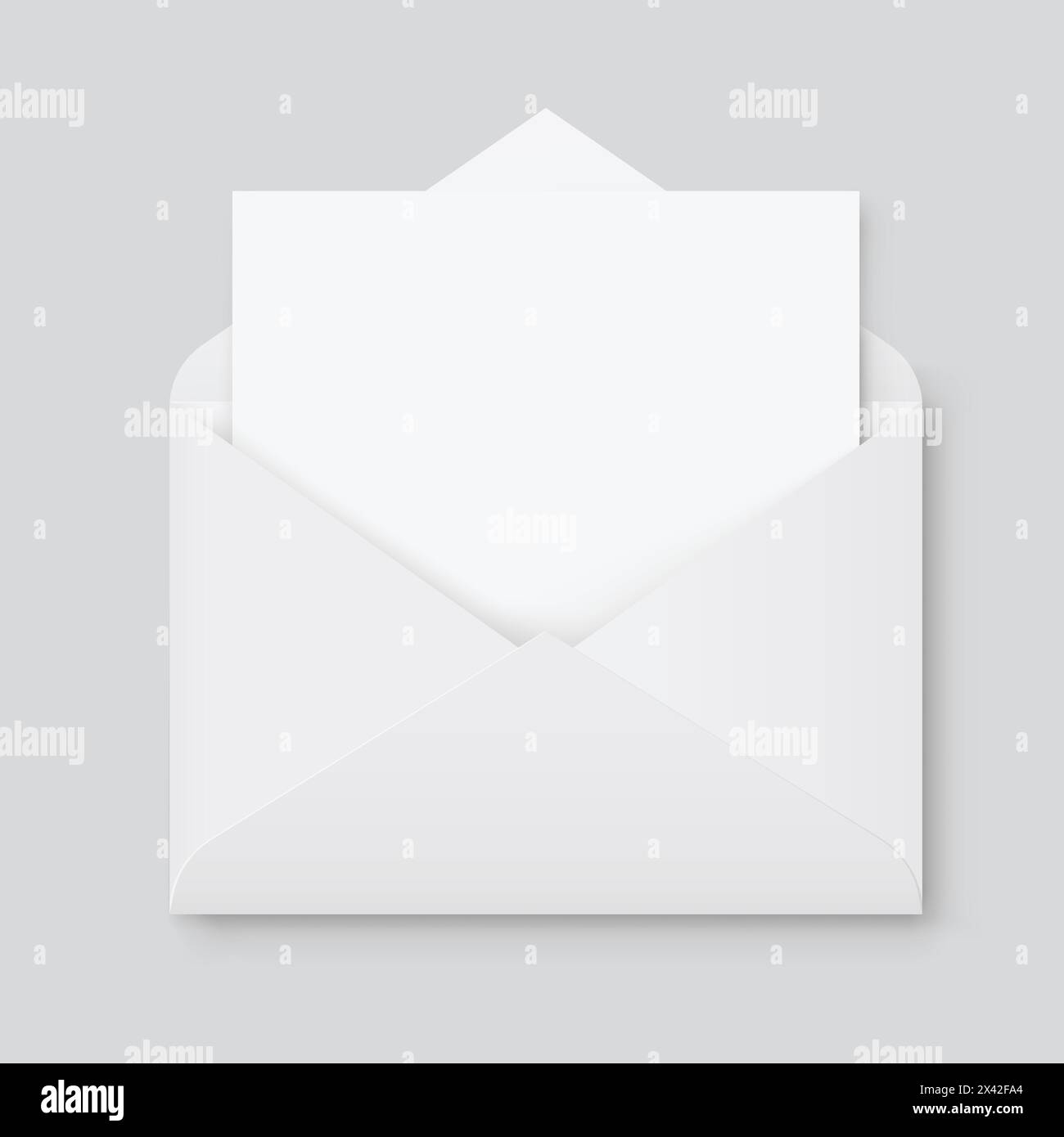 Realistic mockup blank white letter paper C5 or C6 envelope front view. A6 C6, A5 C5, template ...