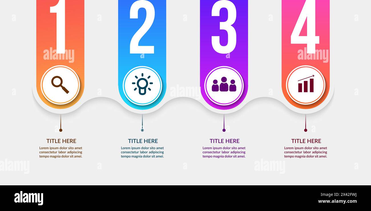 Modern workflow infographic template, Business process graphic with ...