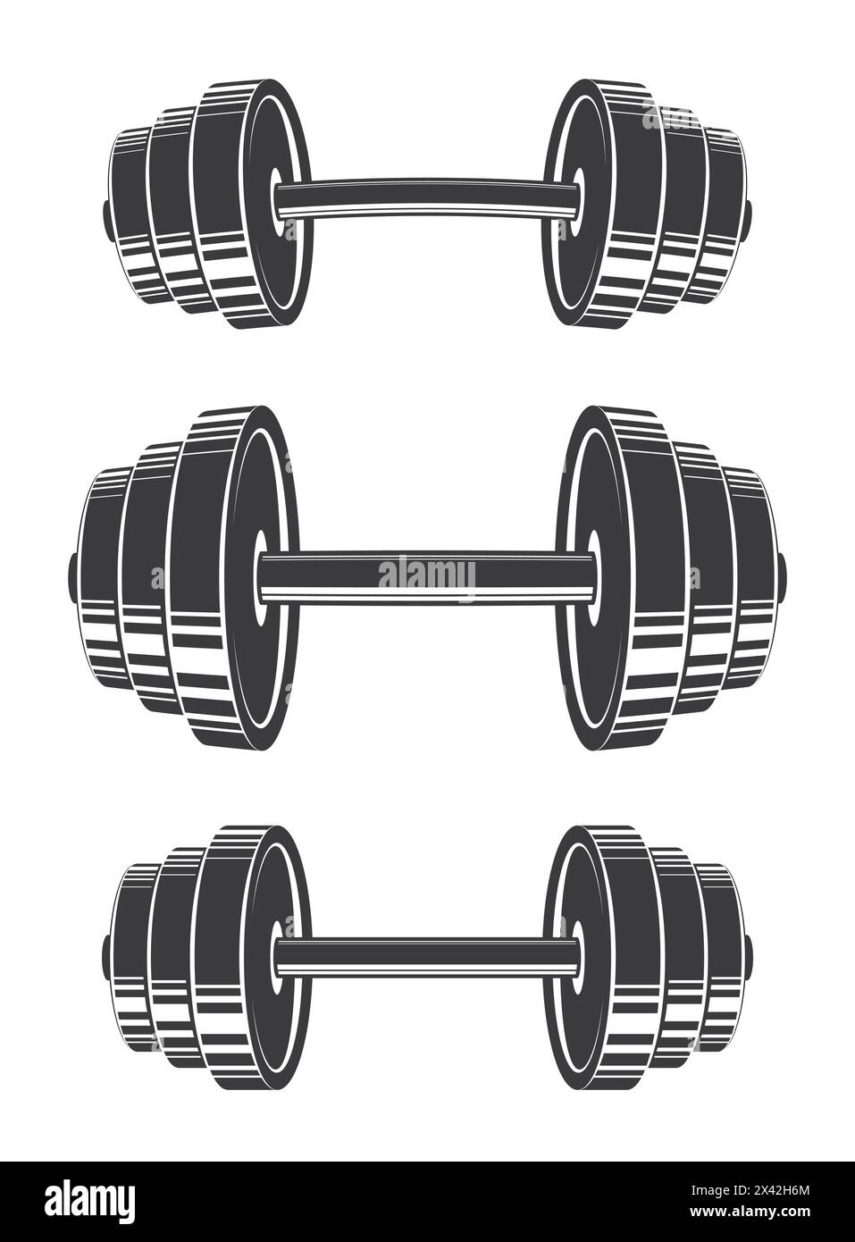 Dumbell vector vectors Stock Vector Images - Alamy