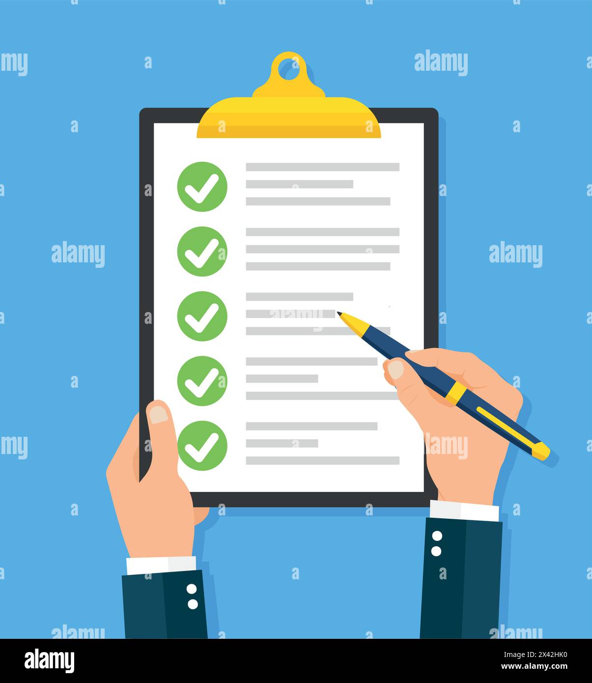 Checklist on clipboard icon cartoon hi-res stock photography and images ...