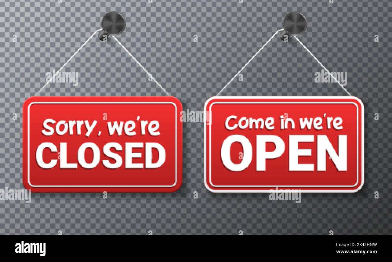 Open and closed signs. Vector Illustration Stock Vector Image & Art - Alamy