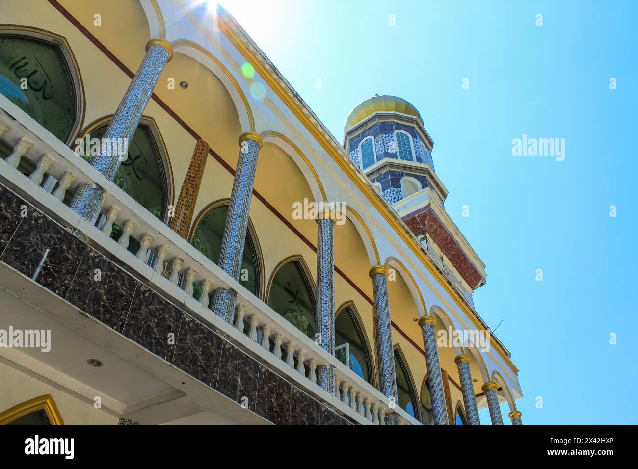 Panyee Darussalam Mosque based on the island adjacent to the settlement ...
