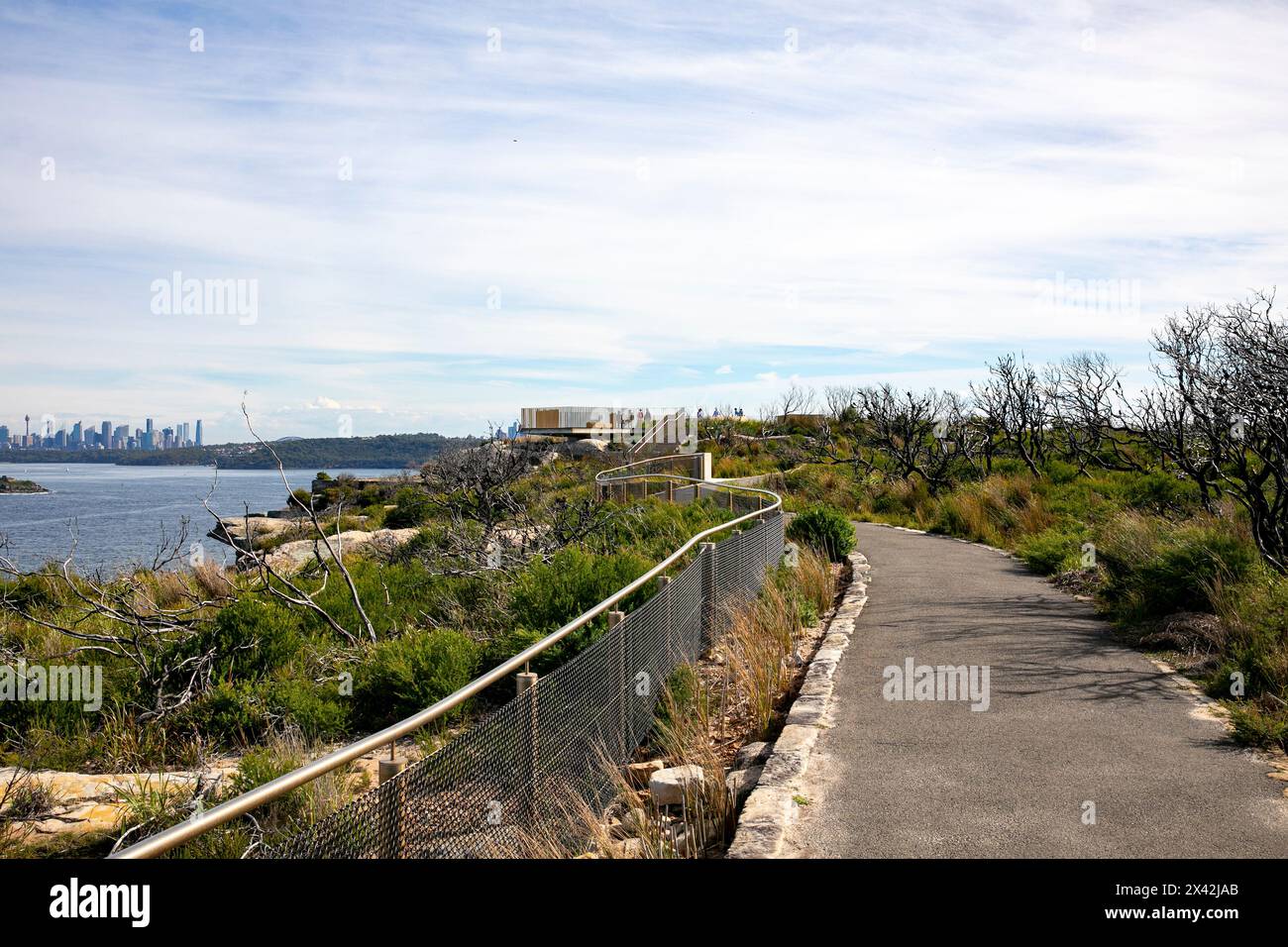 Fairfax track walking loop on North Head Manly, looking towards ...