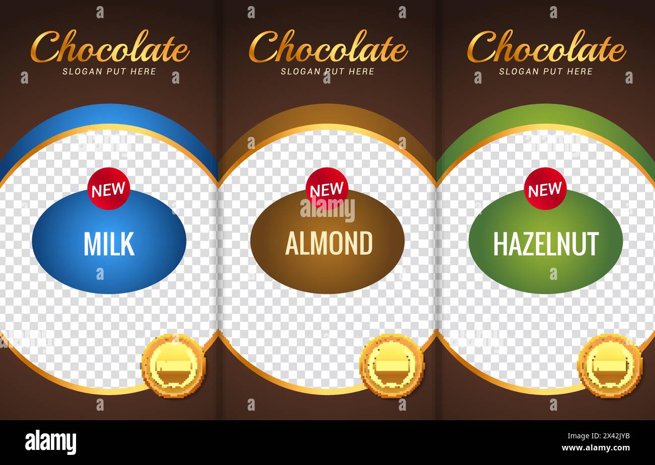 Gold bar chocolate Stock Vector Images - Alamy