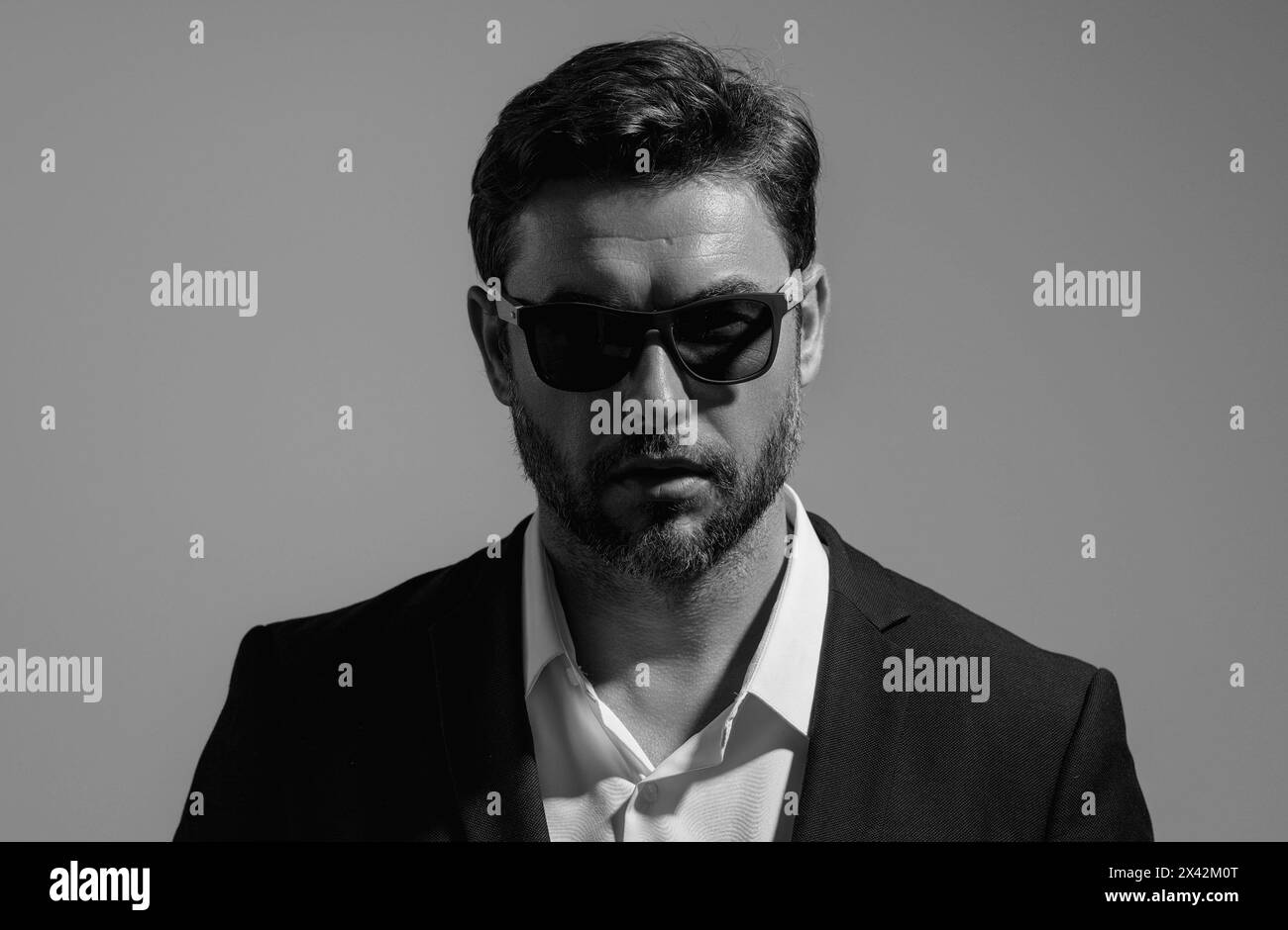 Man in gray formal Black and White Stock Photos & Images - Alamy