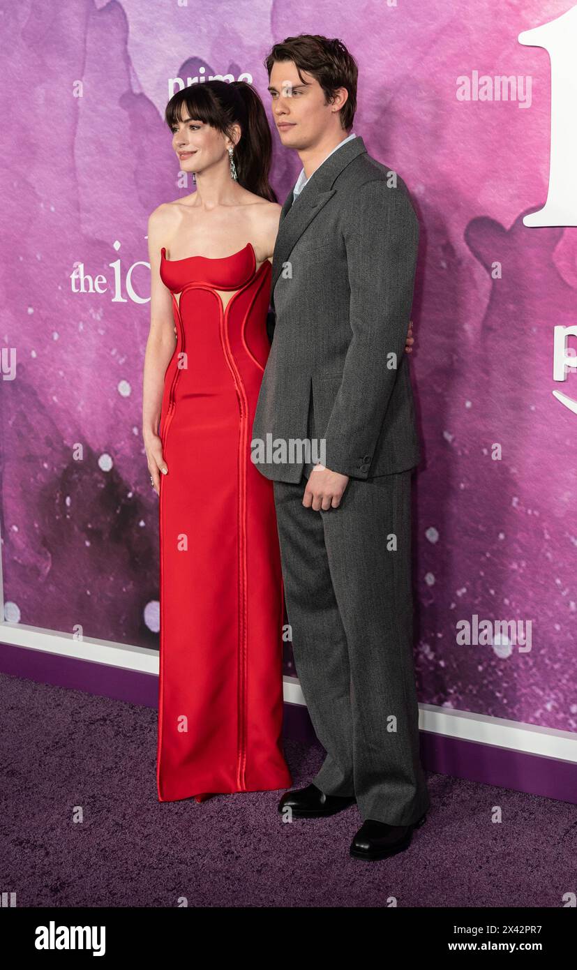 Anne Hathaway and Nicholas Galitzine attend the Amazon MGM Studios 'The ...