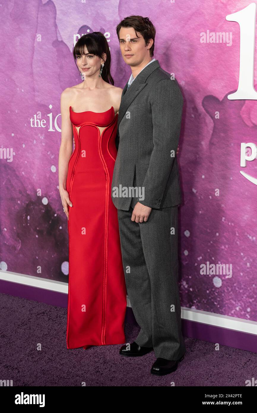 Anne Hathaway and Nicholas Galitzine attend the Amazon MGM Studios 'The ...
