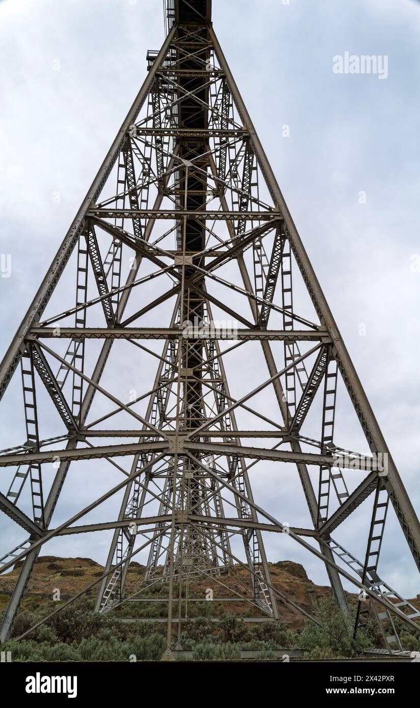 The Joso High Bridge railroad trestle crosses the Snake River near ...